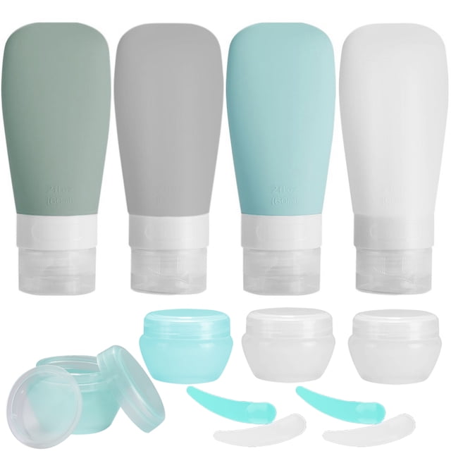 Travel Size Toiletries Bottles TSA Approved Silicone Tubes Comestic ...
