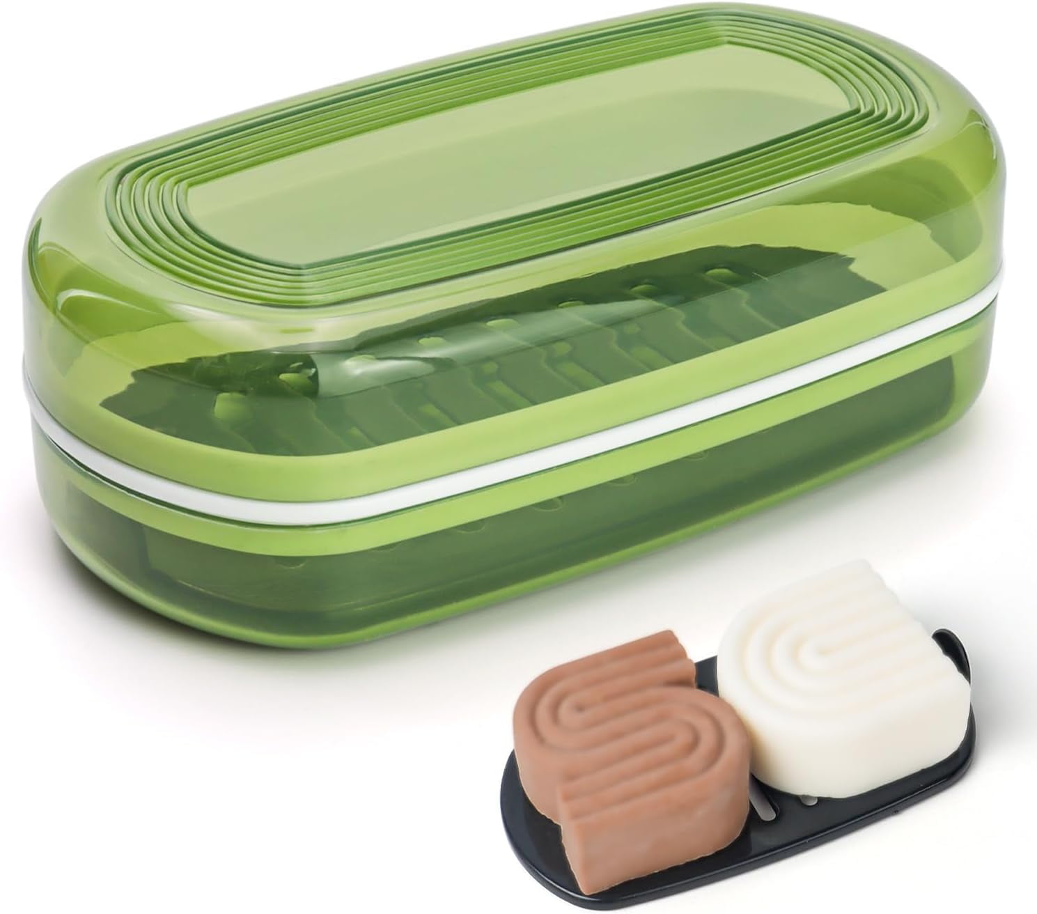 Travel Soap Case, Bath Soap Holder, Bar Soap Dish with Lid for ...