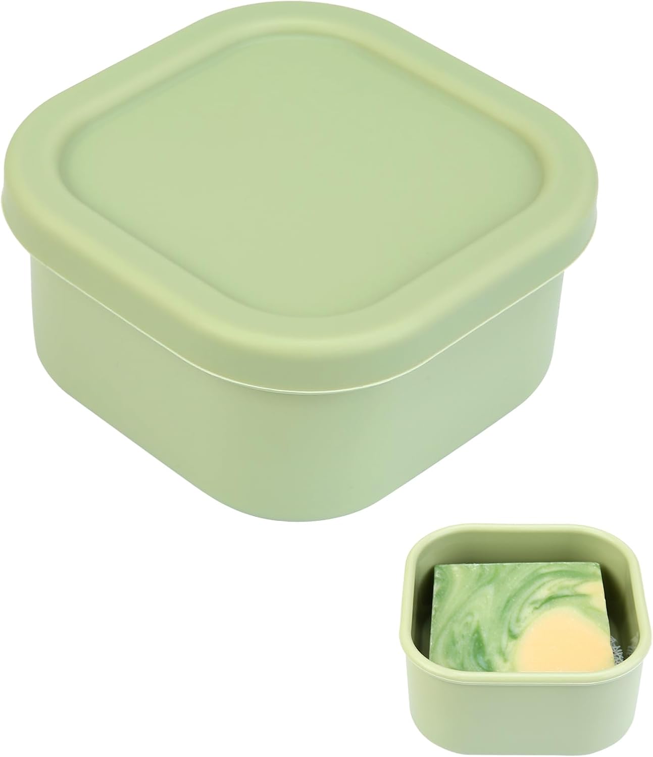 Travel Soap Case, Leakproof Soap Box Container, Square Shampoo Bar Case ...