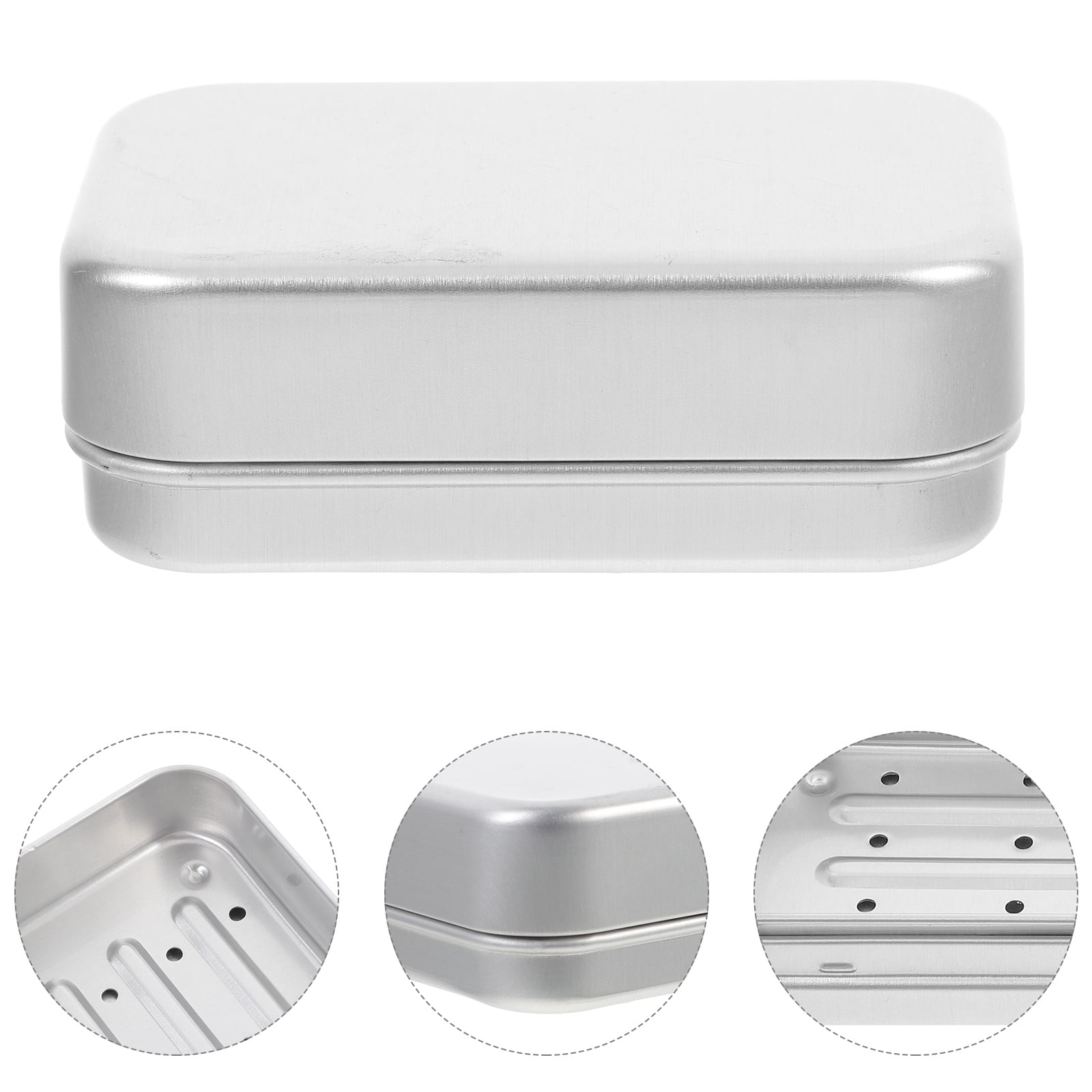 Aluminum Soap Storage Box for Travel and Home Use Silver Color Fits ...