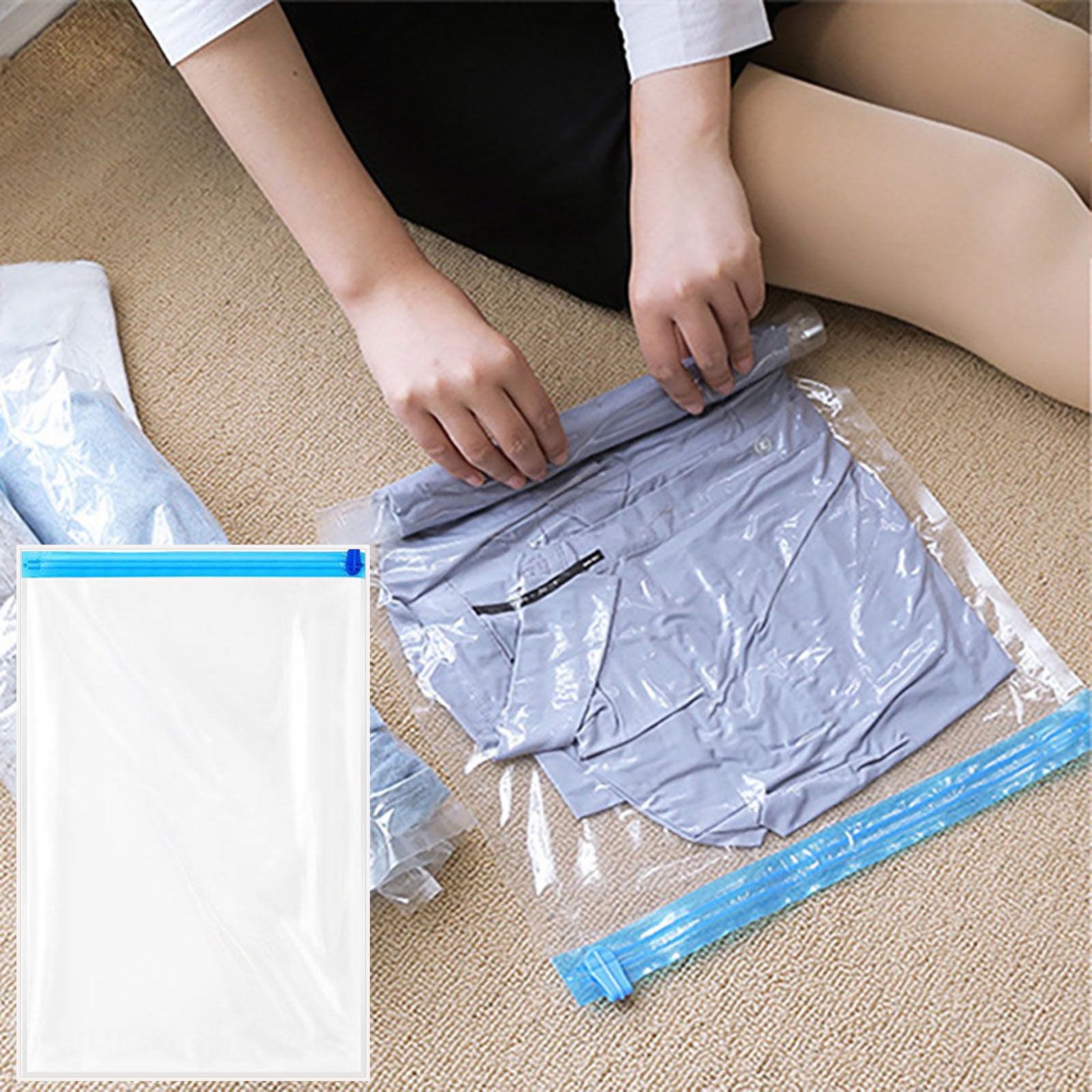 Travel Space Bags, Reusable Roll Up Compression Storage Bags For ...