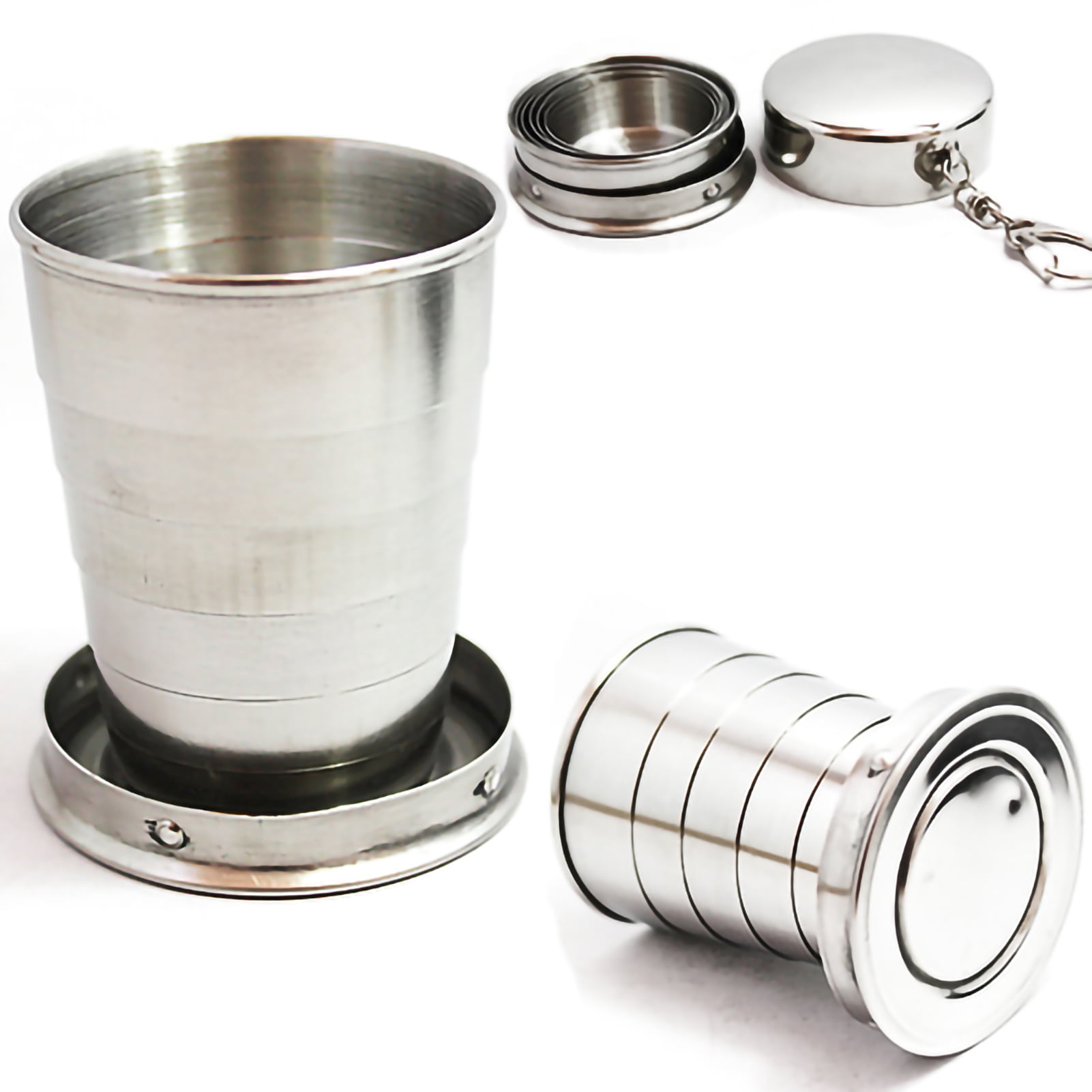 Travel Stainless Steel Collapsible Cup 75ML with Metal Telescopic ...
