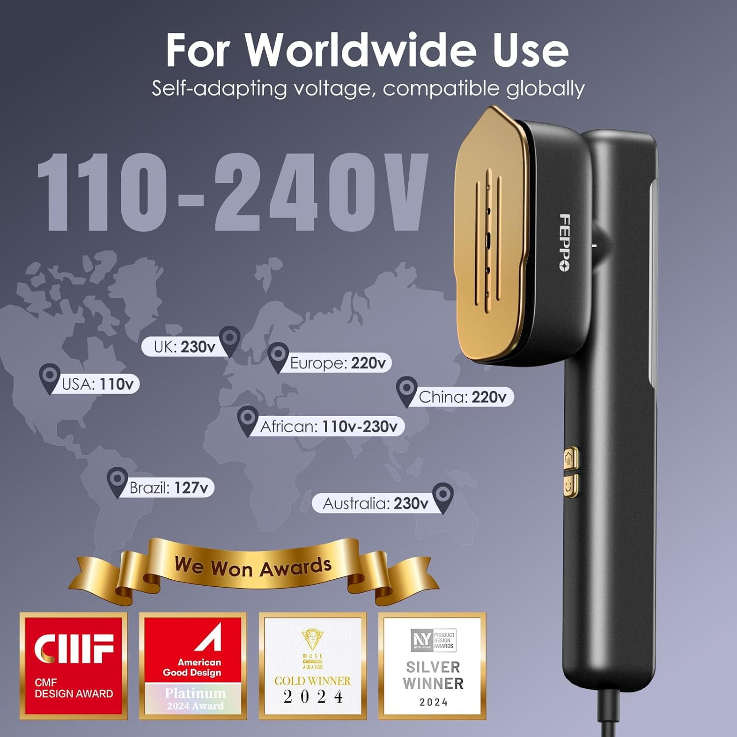 Travel Steamer for Clothes, 110-240V Dual Voltage Portable Steamer ...