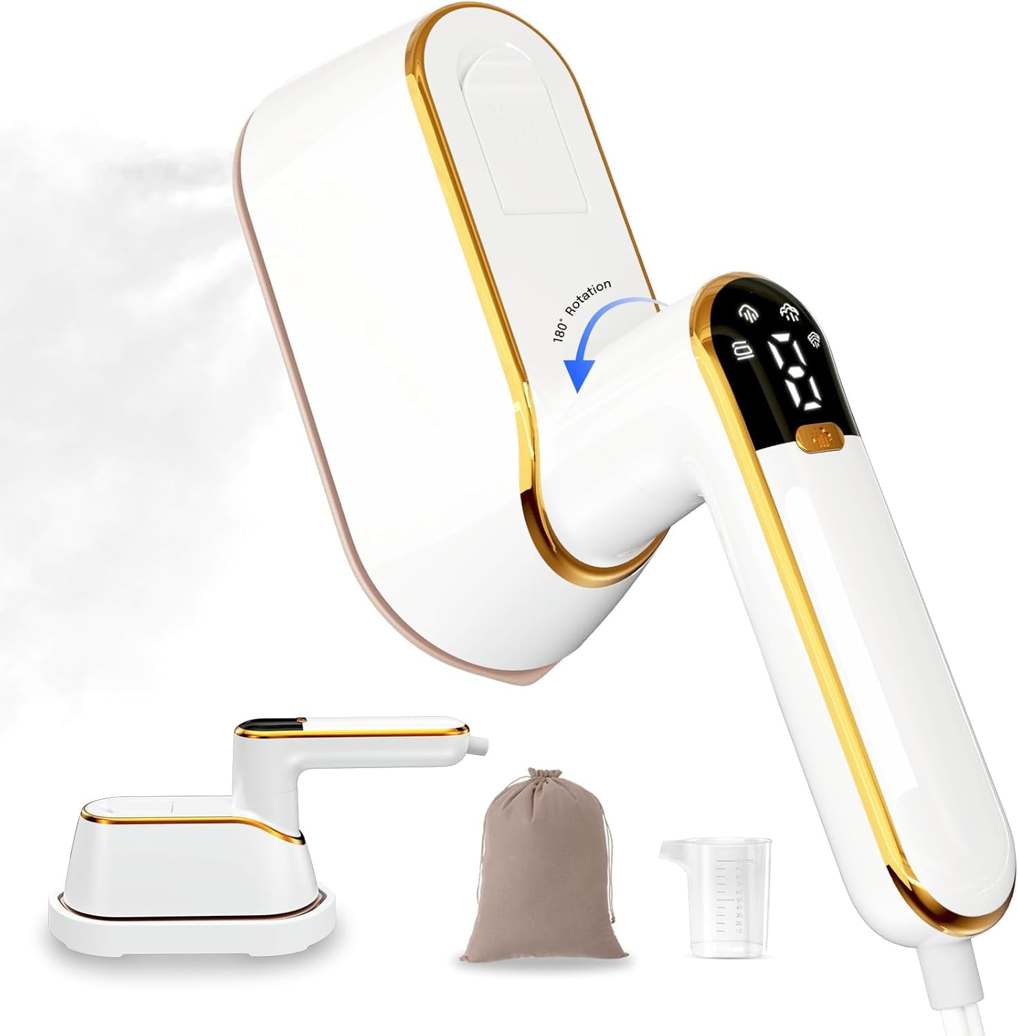 Travel Steamer for Clothes Portable Mini, 1300W Steam Iron for Clothes ...