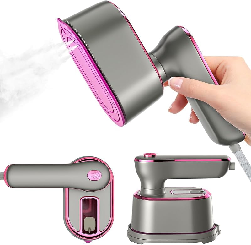Travel Steamer Iron for Clothes Mini - Portable Ironing Machine Travel ...
