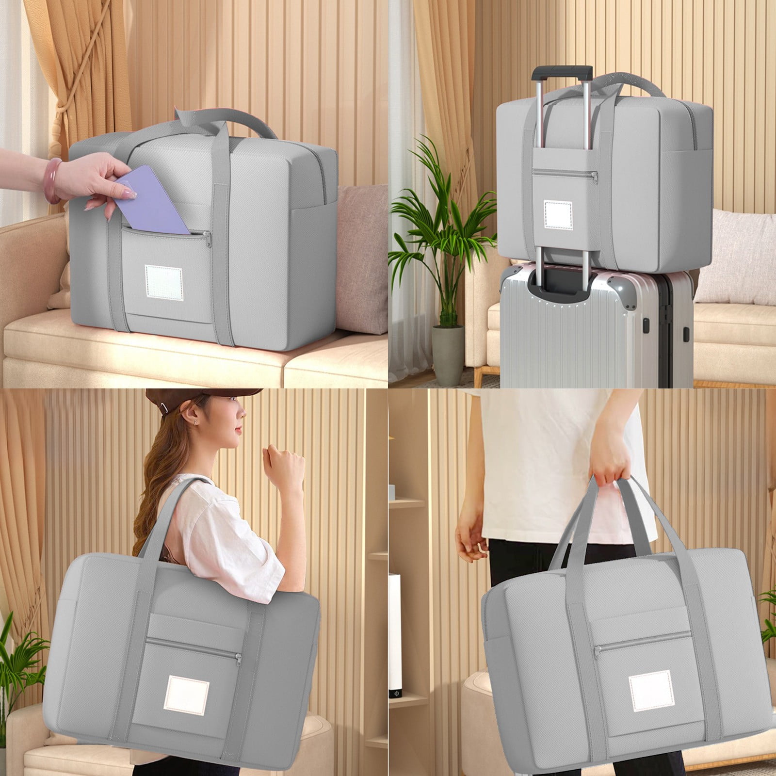 Travel Storage Bag Multi Functional Pull Rod Waterproof Foldable Extra ...