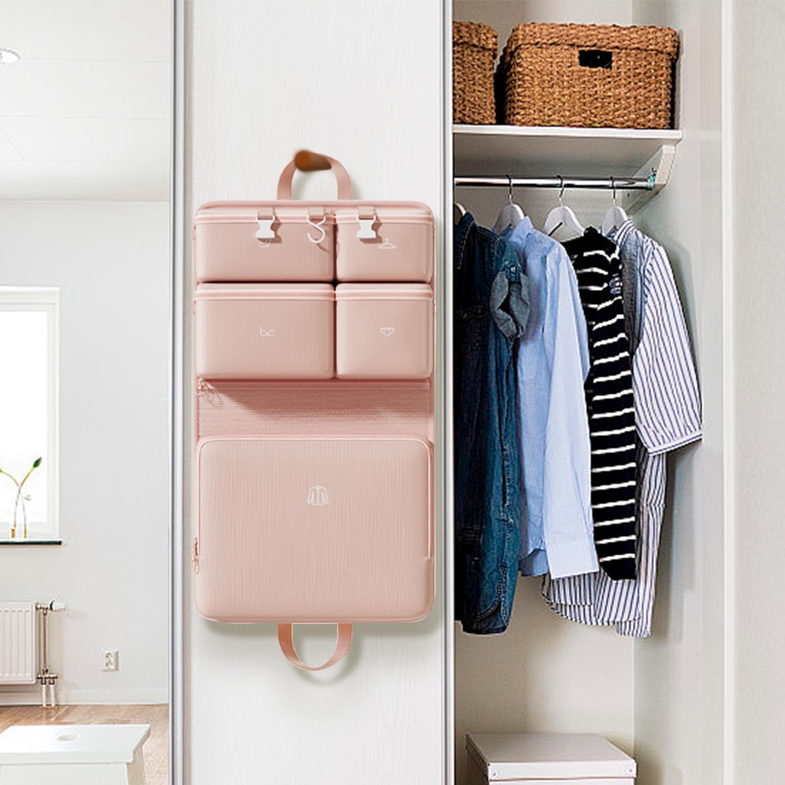 Travel Storage Bag Organizer Set | 7-in-1 Portable Twill Fabric Packing ...