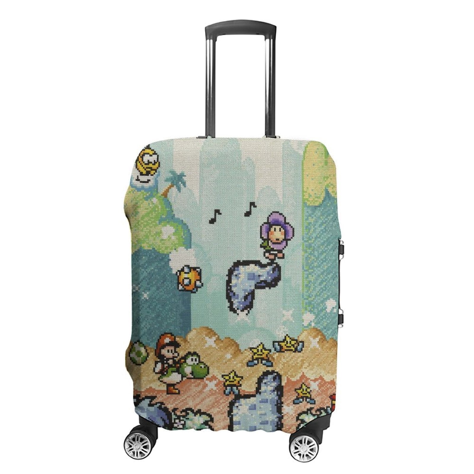 Travel Suitcase Cover Cute Cartoon Mario Luggage Protector Covers ...