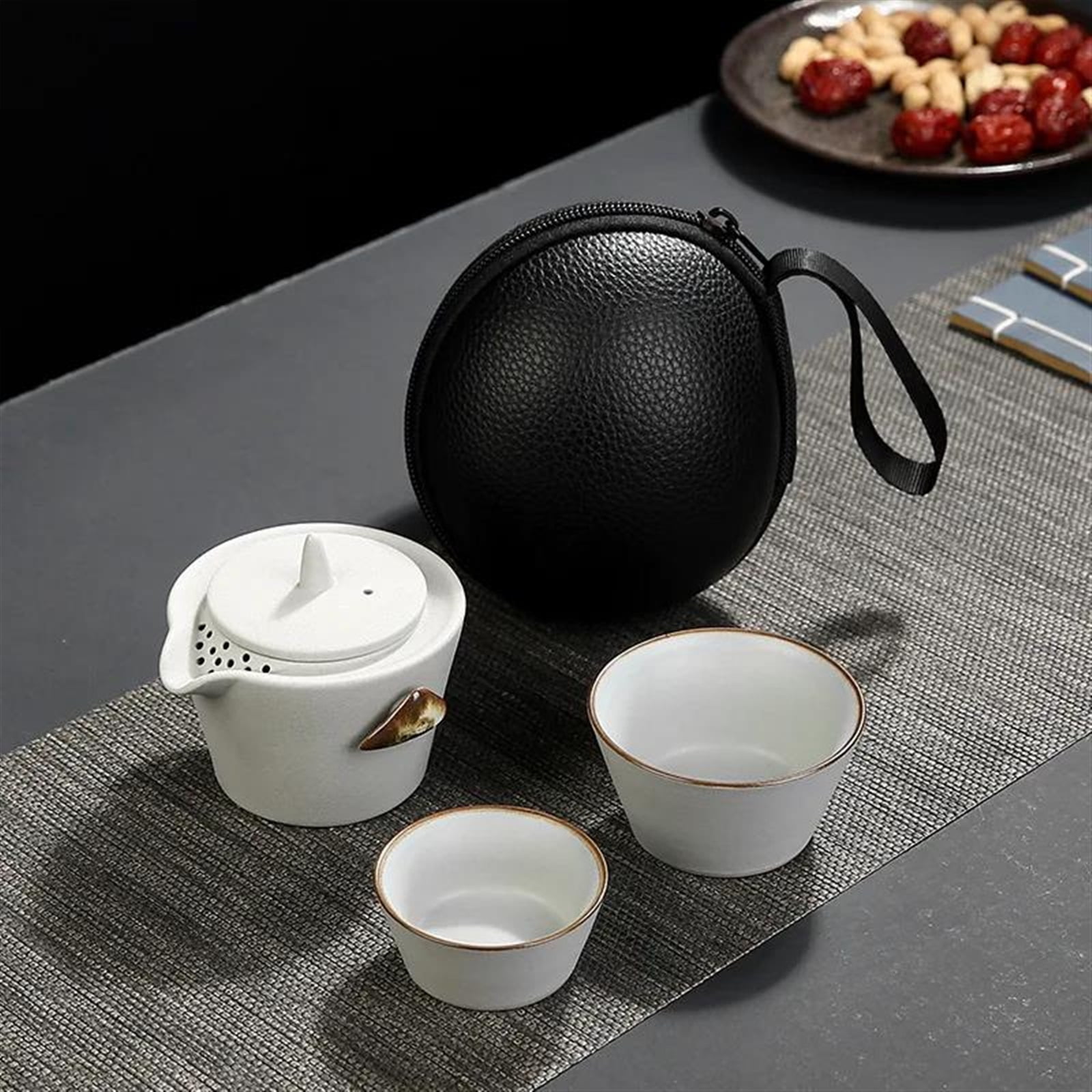 Travel Tea Set Carrying Case Gaiwan Teapot Teacups The Ru Kiln Quick ...