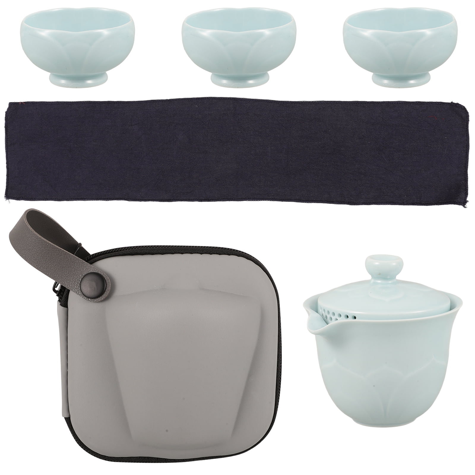 Travel Tea Set Teacups Chinese Tea Brewing Kit Ceramic Tea Cup Tea Cups ...