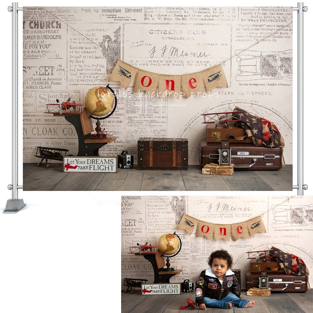 Travel The World Backdrops Kids 1st Birthday Cake Smash Props Child ...