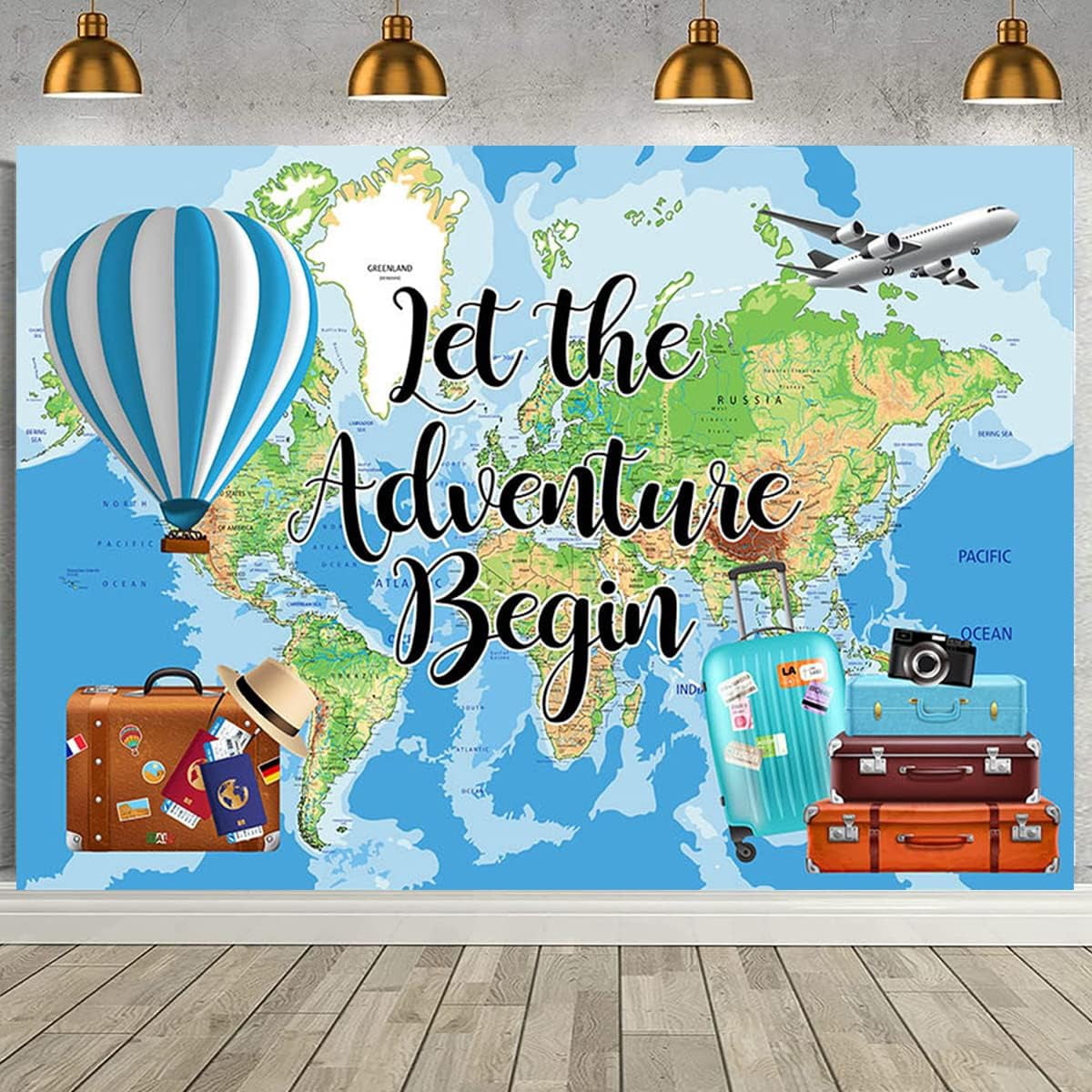 Travel Themed Backdrop Let The Adventure Begin Photography Background ...