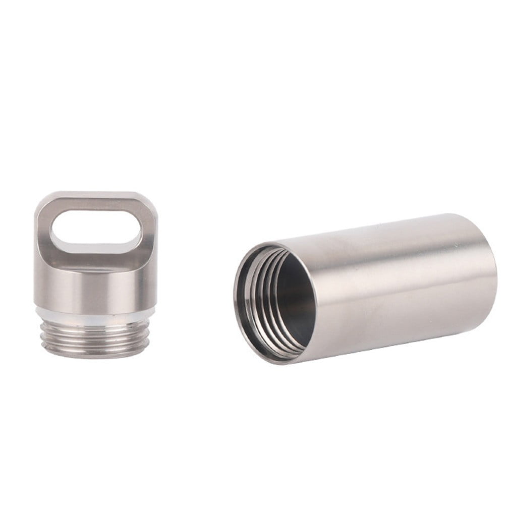 Travel Titanium Waterproof Pill Holder Container Portable Pill Box Case ...