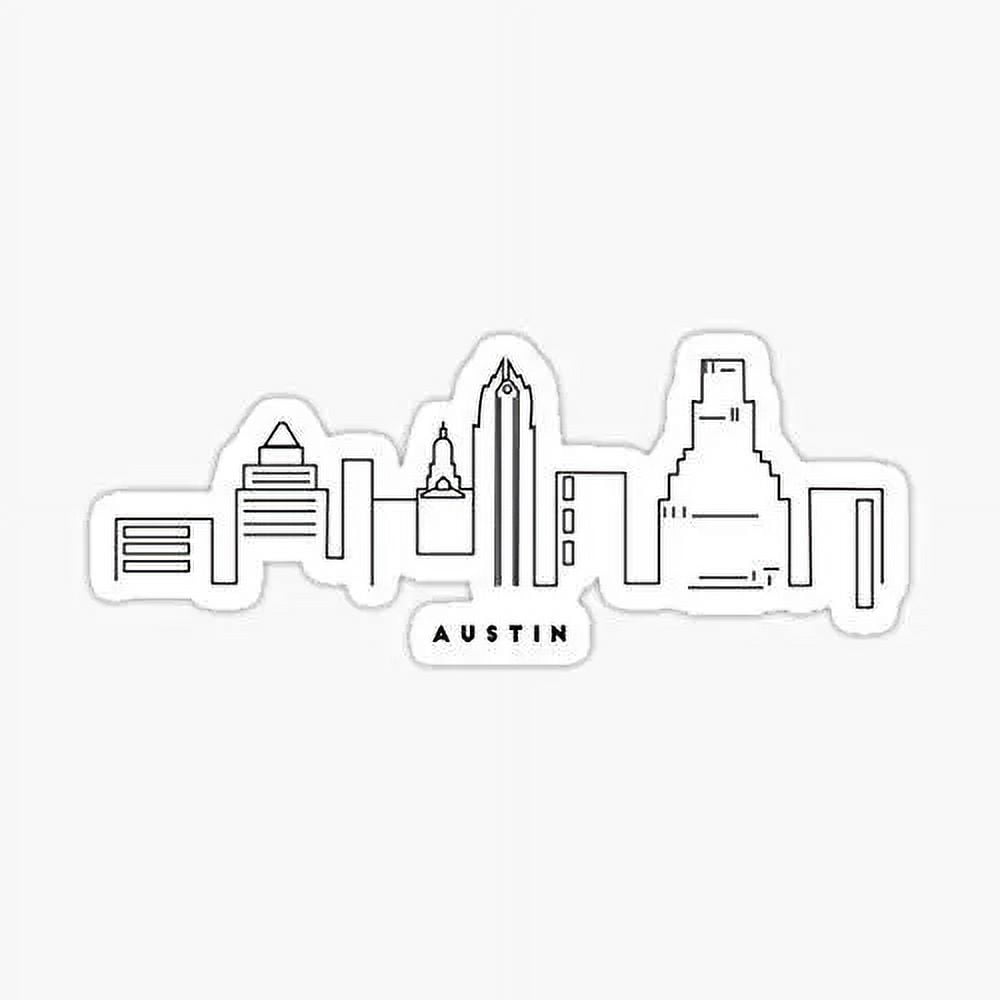 Travel To Austin Texas Skyline Hometown Usa Landmark Sticker Phone ...