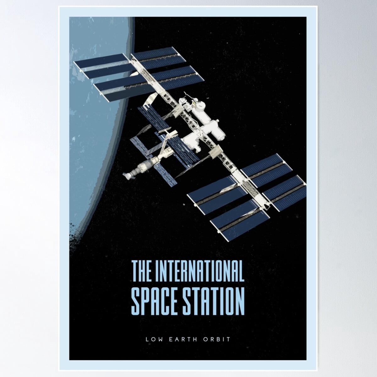 Travel To The Iss Poster Wall Art, Modern Wall Decor For Living Room ...