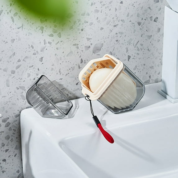 Travel Toiletries, Soap Dish, Leak-Proof Gray Plastic Soap Dish ...