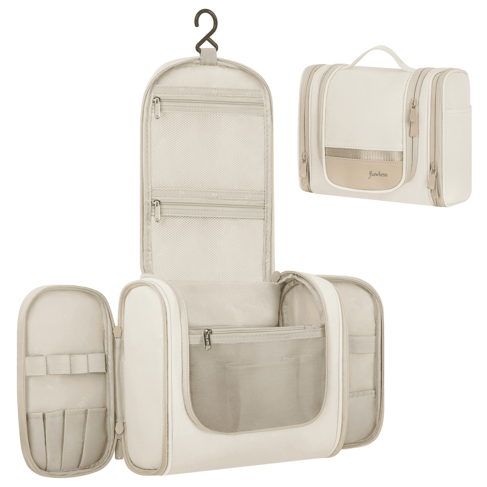 Travel Toiletry Bag, Makeup Bag with Large Capacity , Portable Cosmetic ...