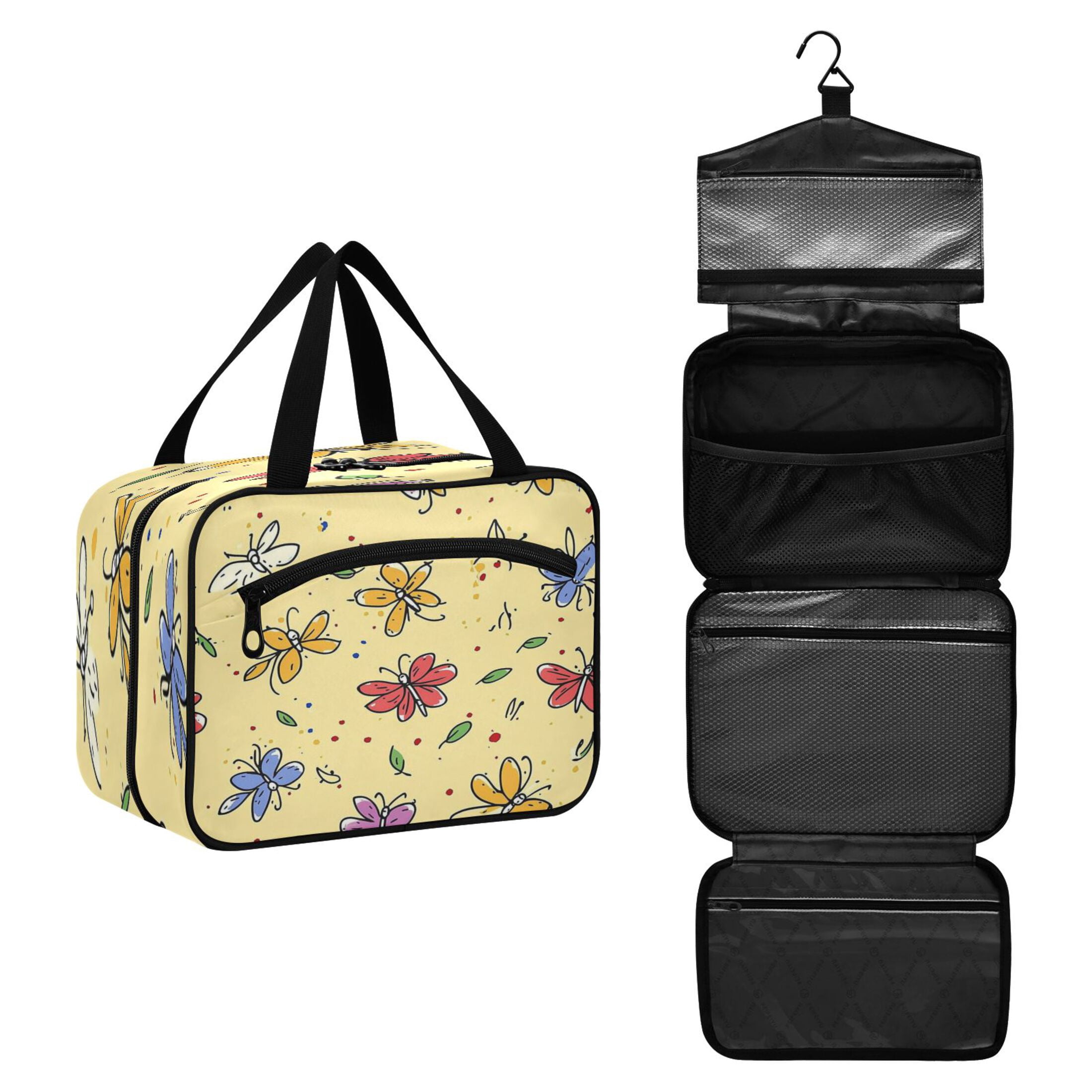 Travel Toiletry Bag with Metal Hook Large Capacity Cosmetic Bag ...