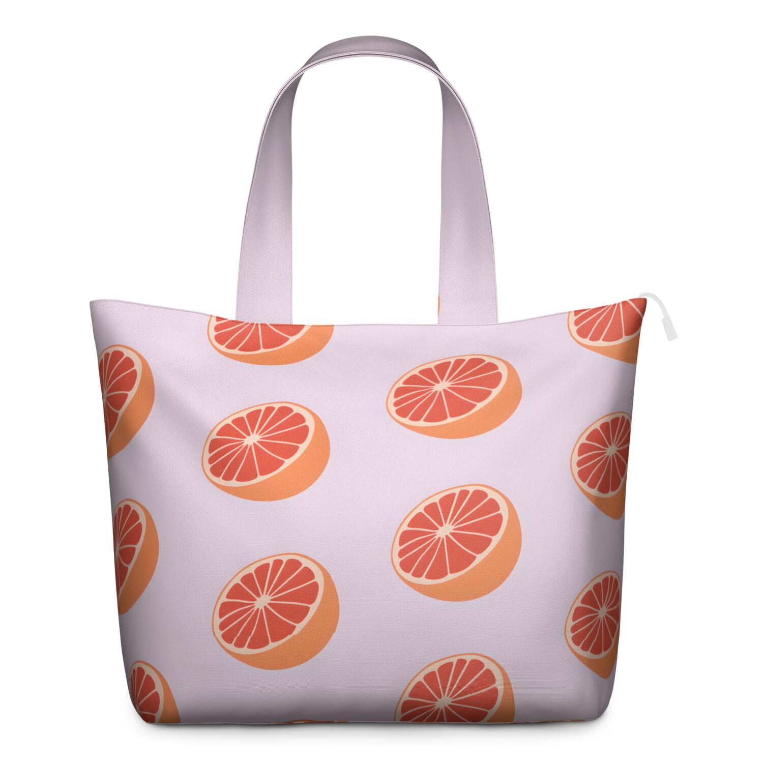 Travel Tote Bag with Cute Orange Fresh Fruit Prints Large Capacity ...