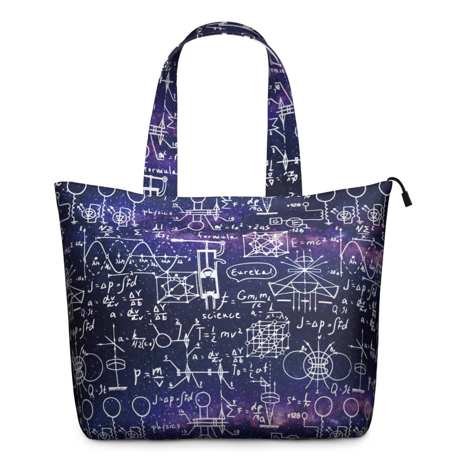 Travel Tote Bag Featuring Physics Chemistry Scientific Prints Large ...