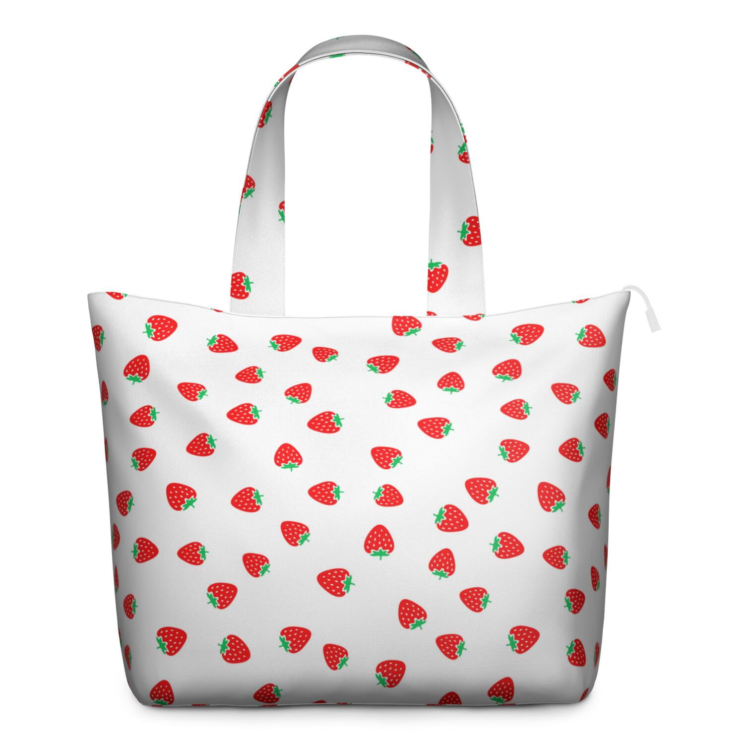 Travel Tote Bag with Cute Strawberry Fruity Berry Prints Large Capacity ...