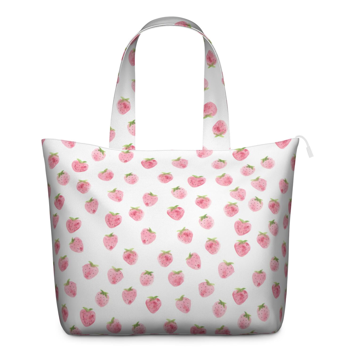 Travel Tote Bag with Cute Strawberry Fruity Berry Prints Large Capacity ...