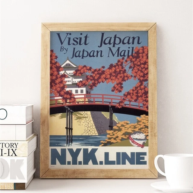 Travel Tourism Art Visit Japan By Japan Mail N.Y.K. Line 1930 By Yoshi ...