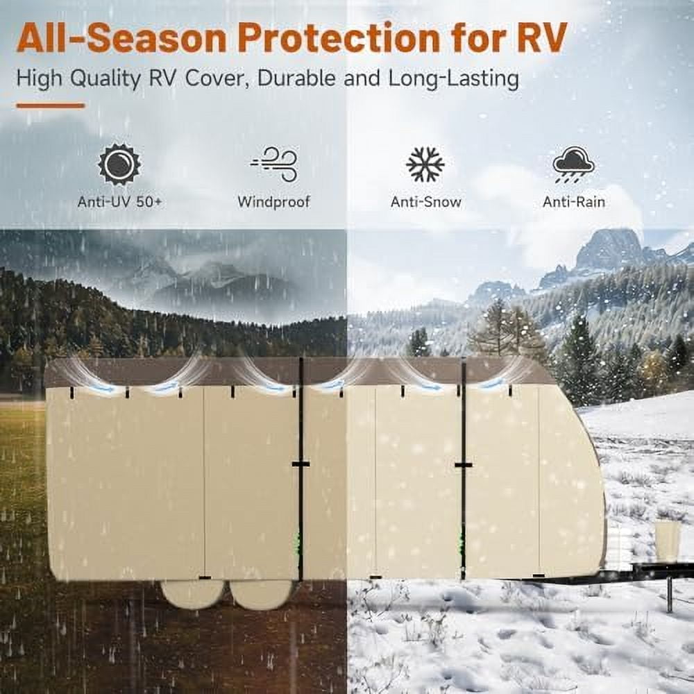 Travel Trailer RV Cover 2024 Upgraded 7 Layers Top 3 Layers Side ...