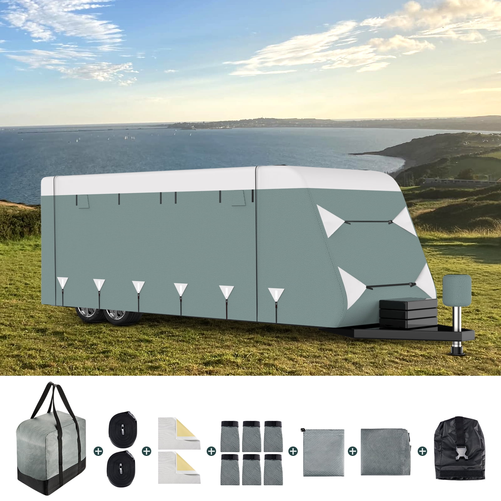 Filluck Lightweight & Easy Install RV Cover for Travel Trailers (22.1 ...