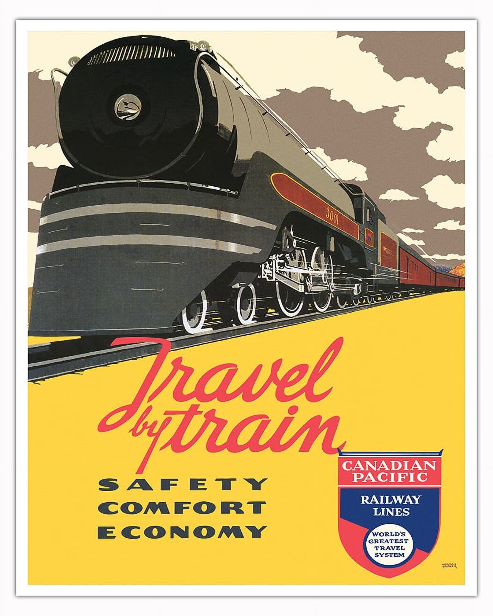 Travel by Train - Canadian Pacific Railway Lines - Vintage Railroad ...