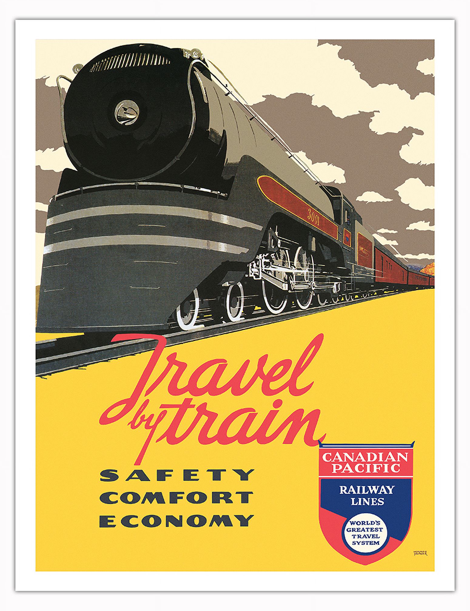 Travel by Train - Canadian Pacific Railway Lines - Vintage Railroad ...