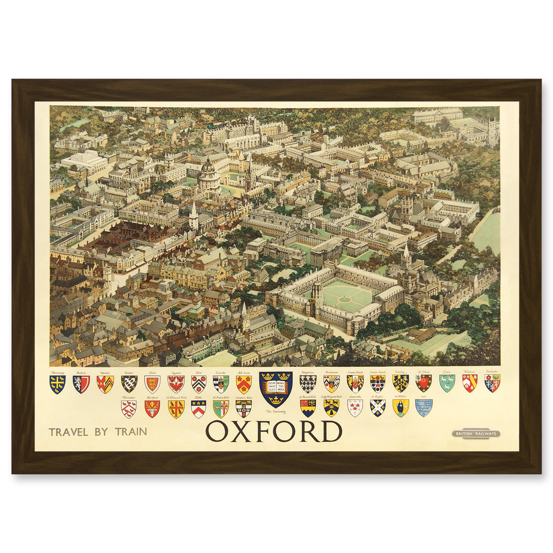 Travel Train Oxford England British Railways Crest Coat Of Arms ...