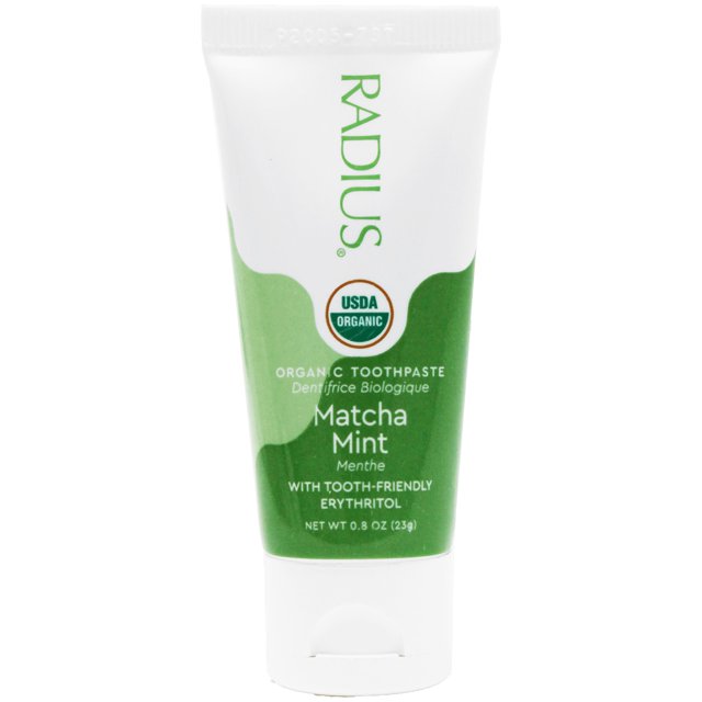 Radius Natural Travel Dental Toothpaste - USDA Organic Matcha Mint ...