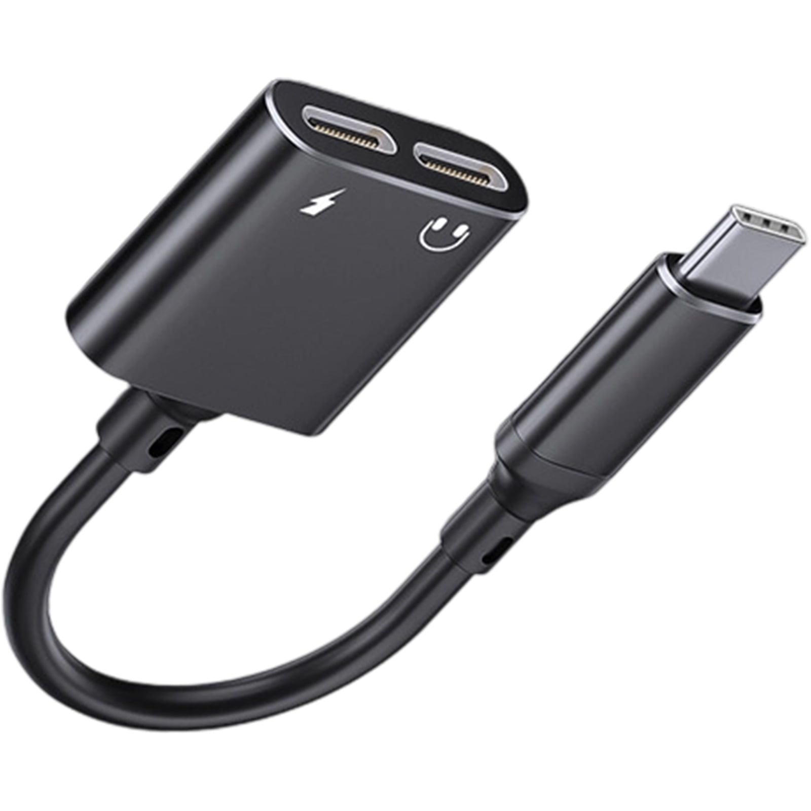 Travel USB C Headphone Adapter Cord Line 2 in 1 Metal Housing Design ...