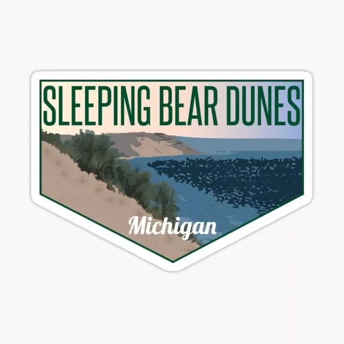 Travel Usa Pure Michigan State Adventure Sleeping Bear Dunes Sticker ...
