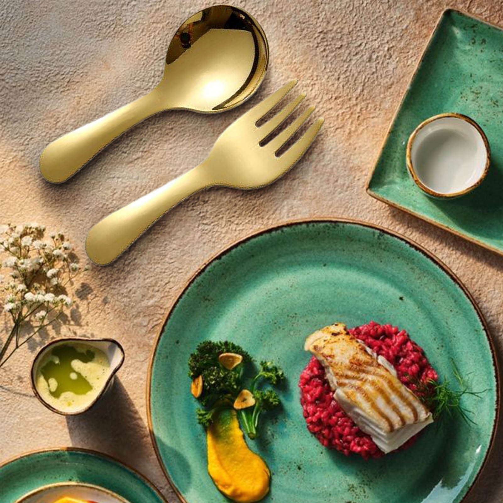 Travel Utensils with Case, Portable Multicolor Stainless Steel Cutlery ...