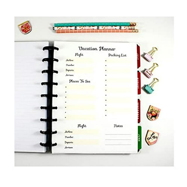 Travel, Vacation Planner Refill for 9 Disc Happy Planners - Walmart.com