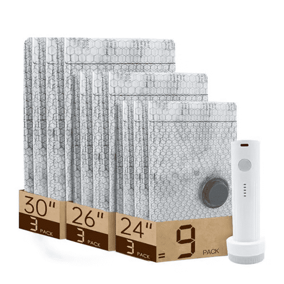 Travel Vacuum Bags with Electric Pump (Anti-Mistouch), 10-Piece ...