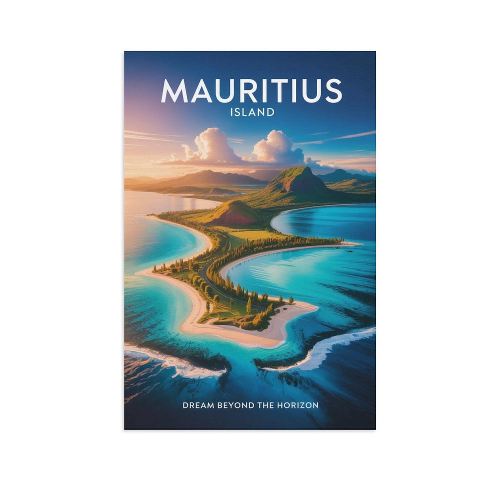 Travel Wall Art Mauritius Island Inspirational Motivational Poster for ...