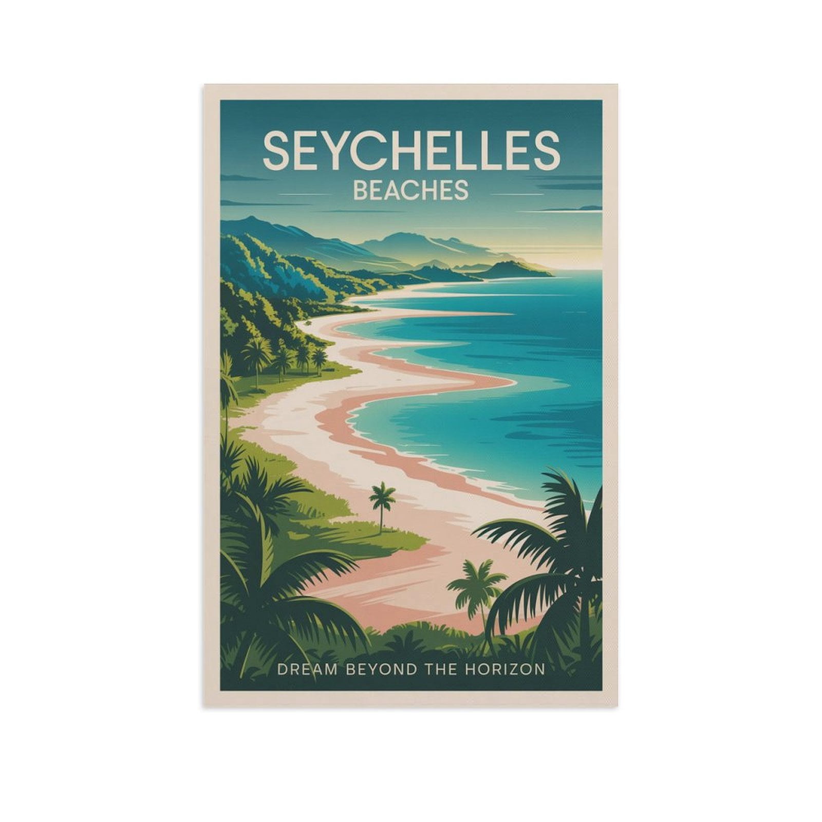 Travel Wall Art Seychelles Beaches Inspirational Motivational Poster ...