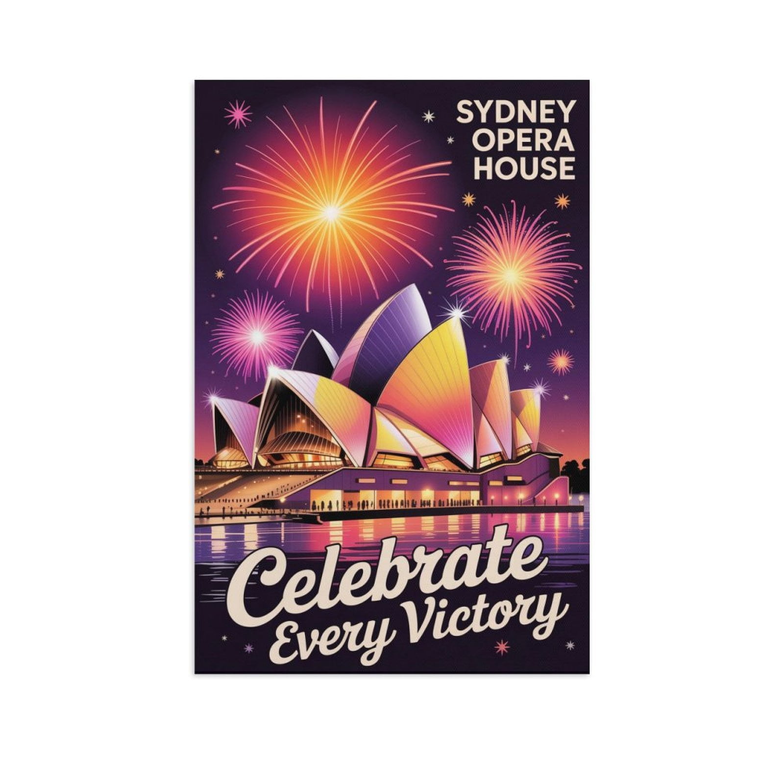 Travel Wall Art Sydney Harbour Bridge Inspirational Motivational Poster ...