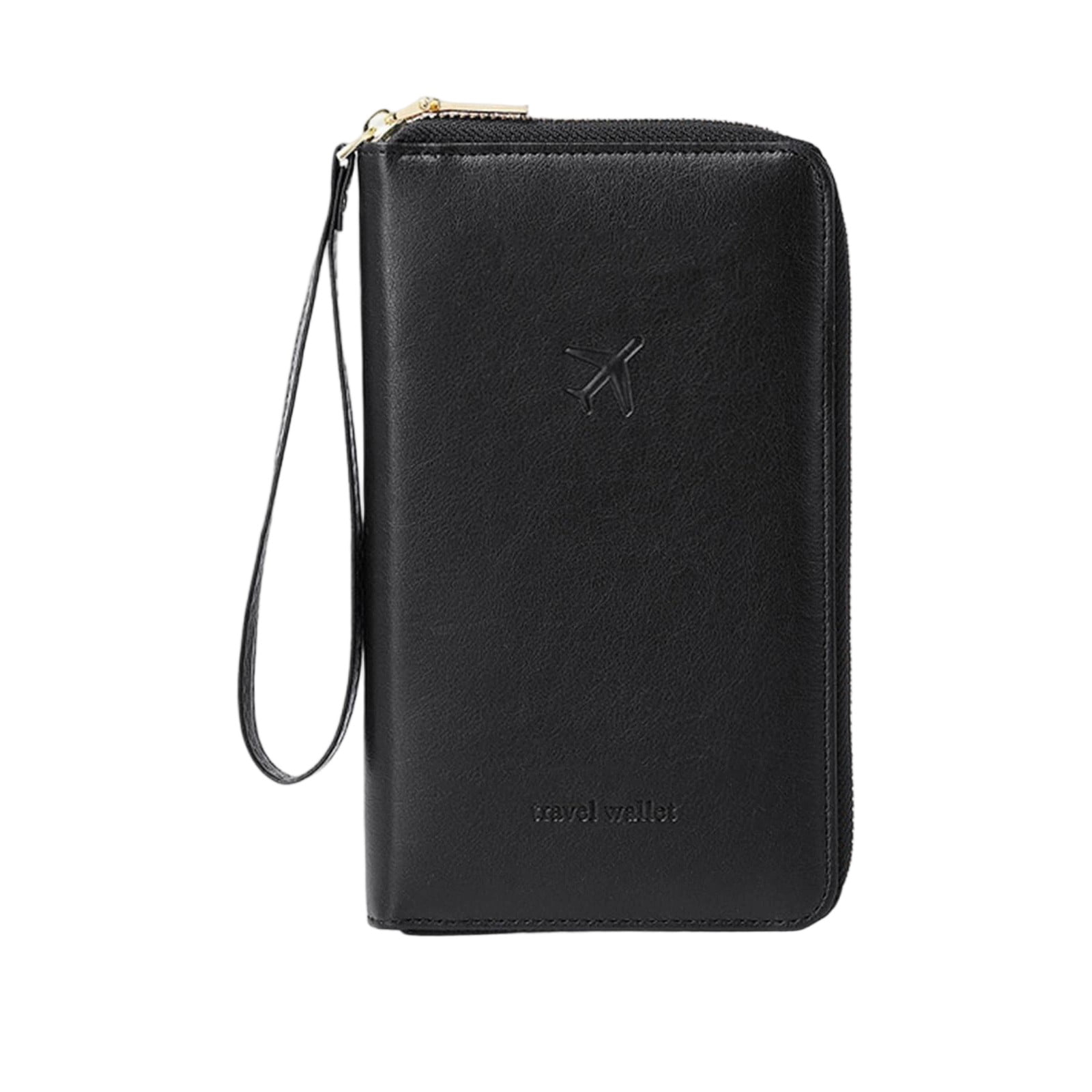 Travel Wallet Organizer with Zipper Closure and Wrist Strap for ...