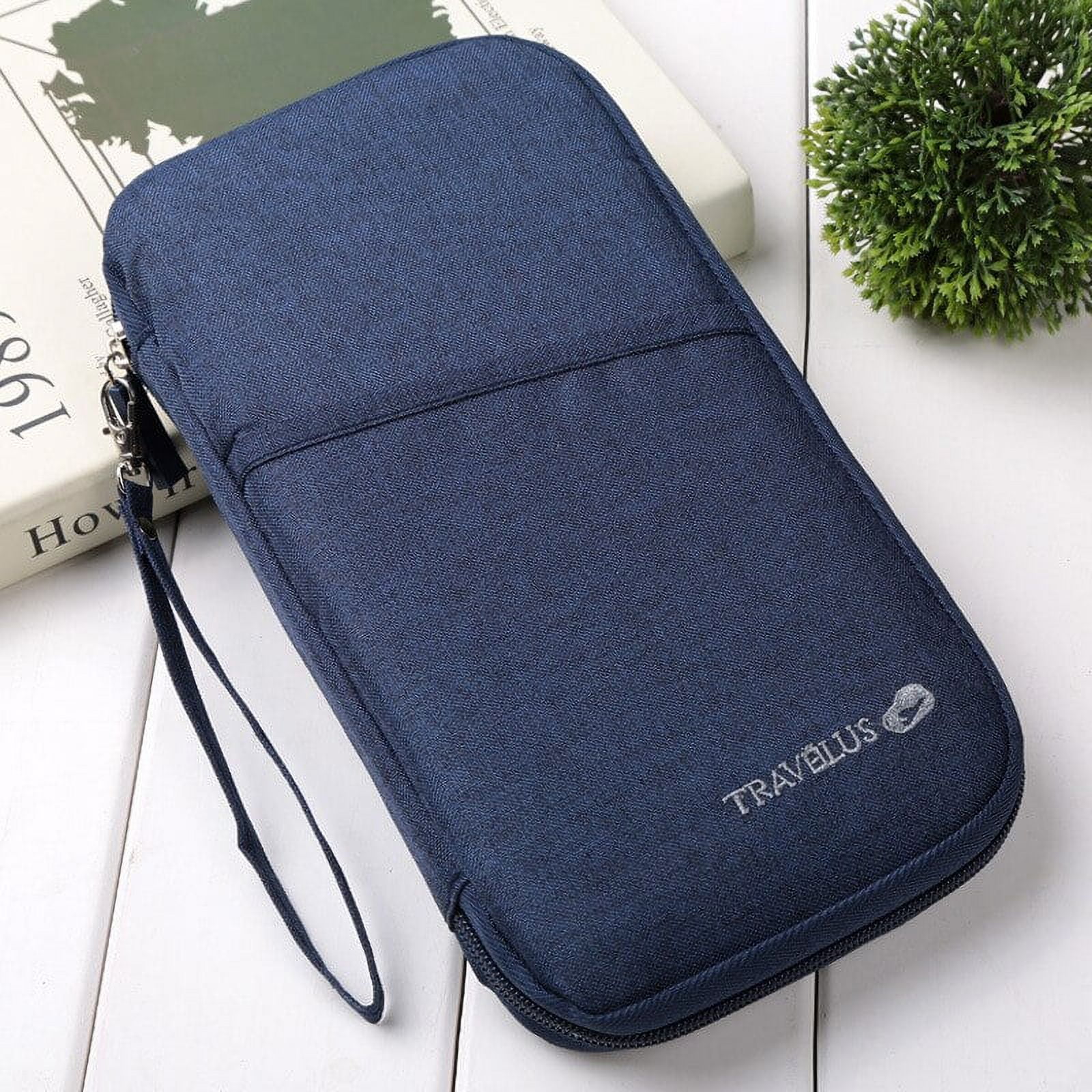 Travel Wallet Passport Holder,RFID Document Organizer with Hand Strap ...