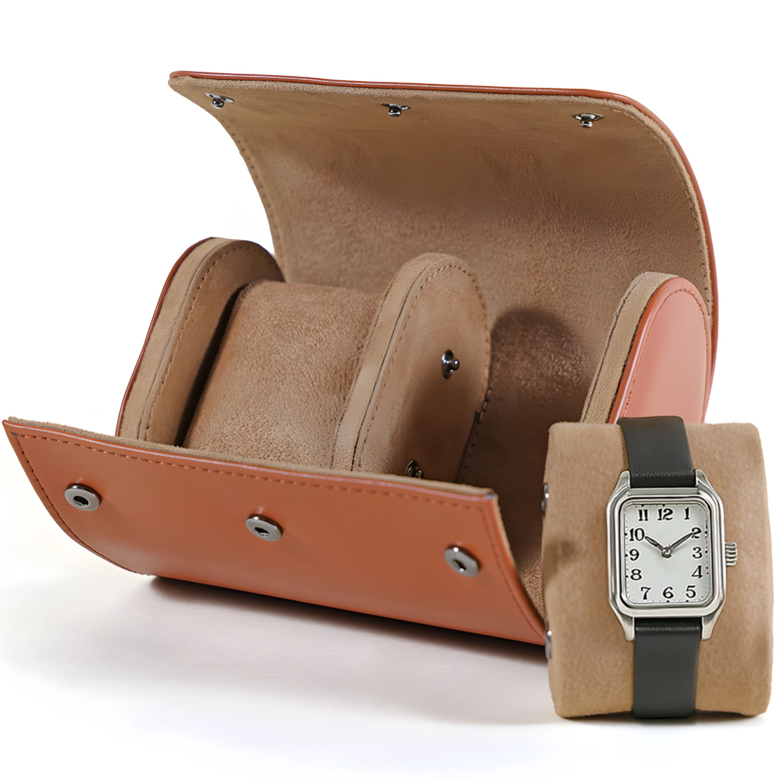 Travel Watch Case, PU Leather Watch Storage Box for Men, Compact ...