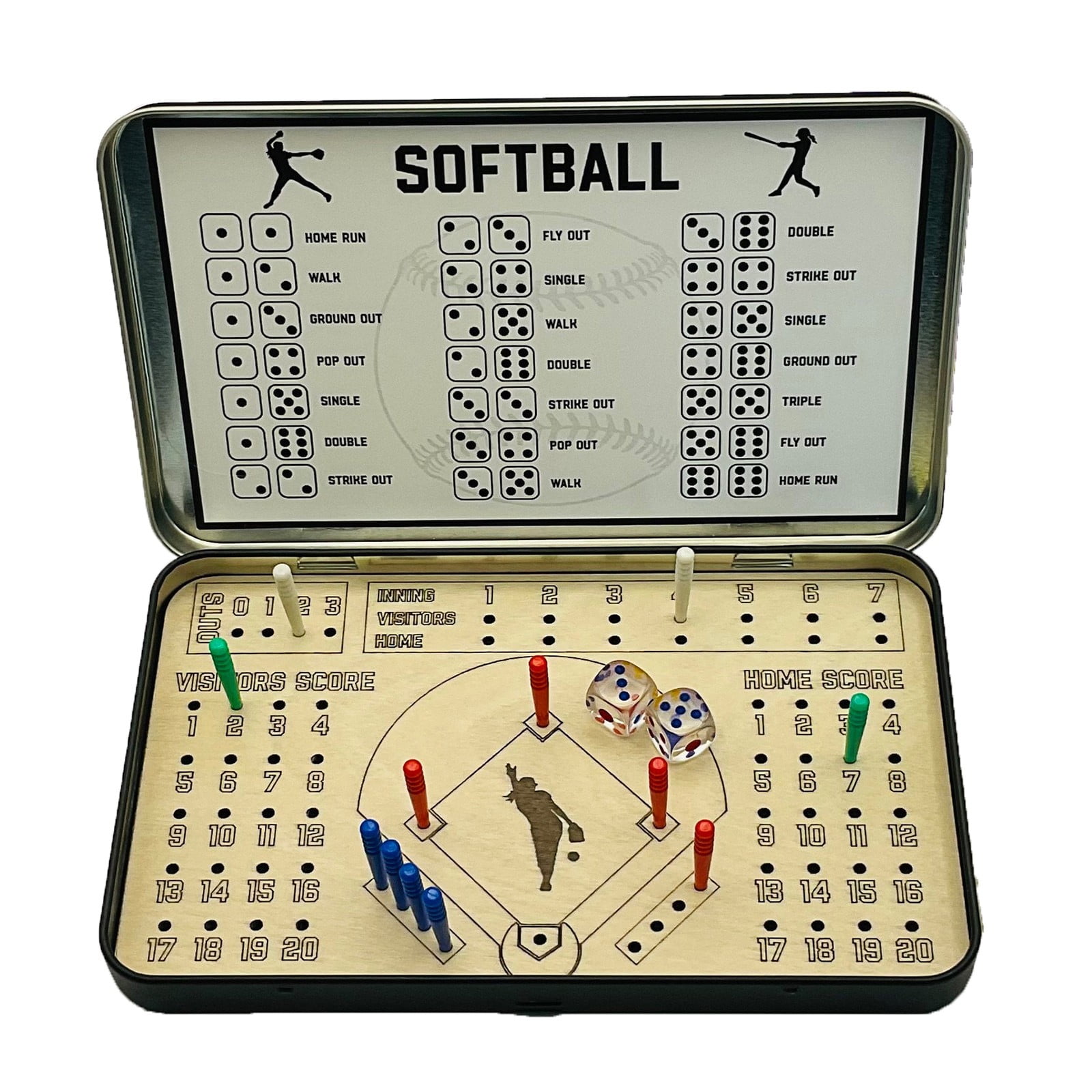 Travel Wooden Board Game Softball Rugby Flick Soccer Knuckle Dice Game ...