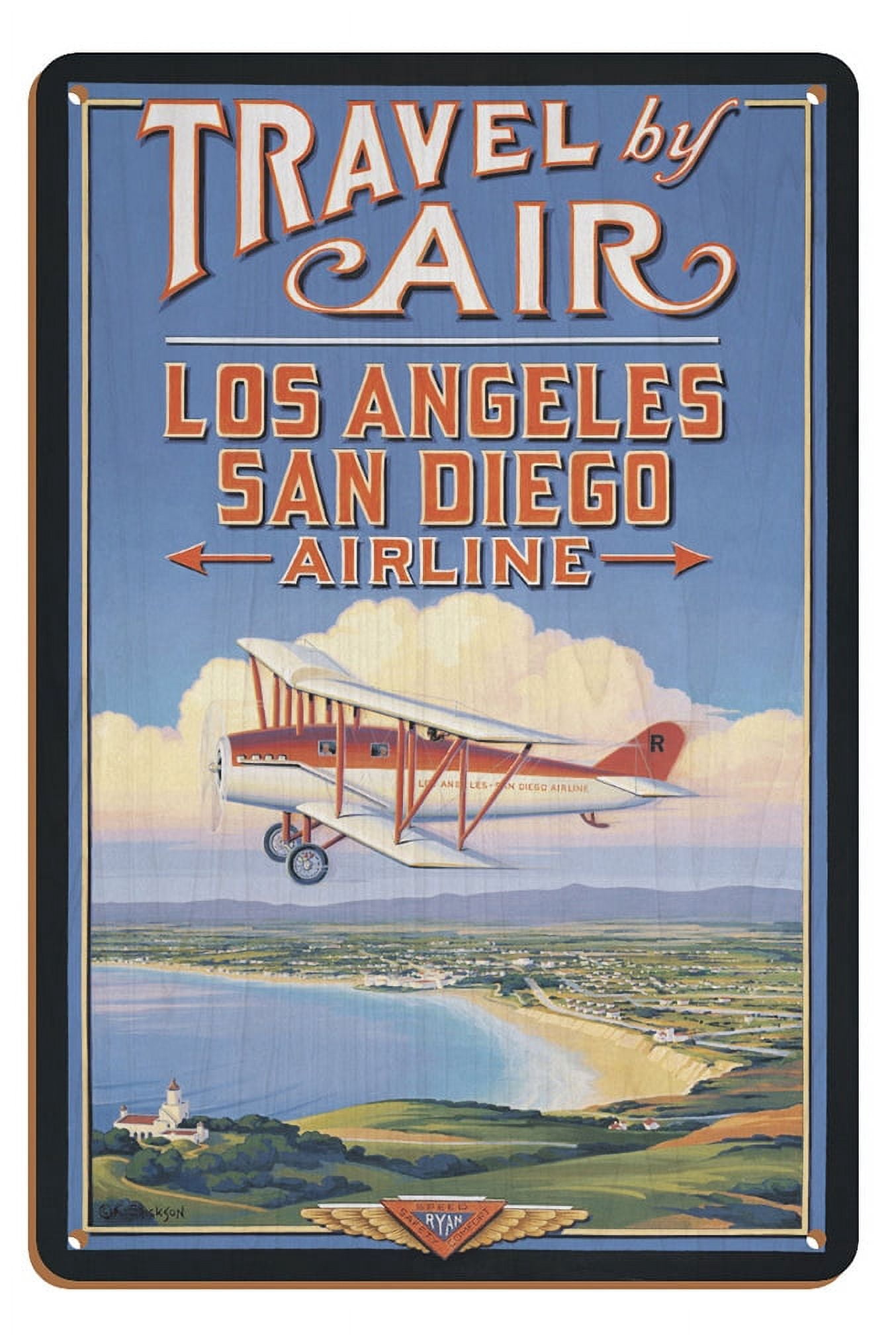 Travel by Air - Los Angeles San Diego Airline - Vintage Airline Travel ...