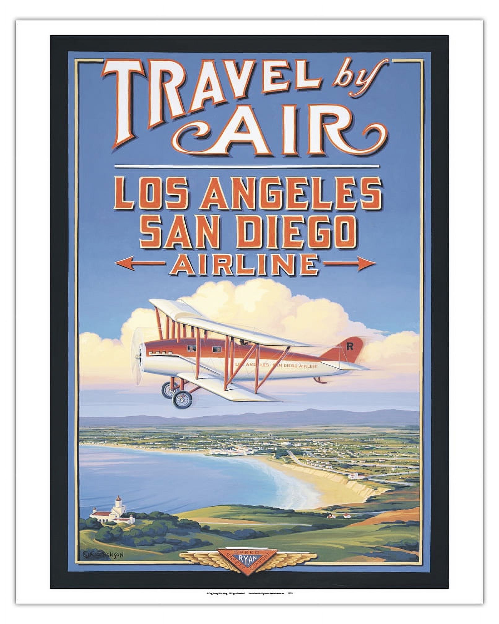 Travel by Air - Los Angeles San Diego Airline - Vintage Airline Travel ...
