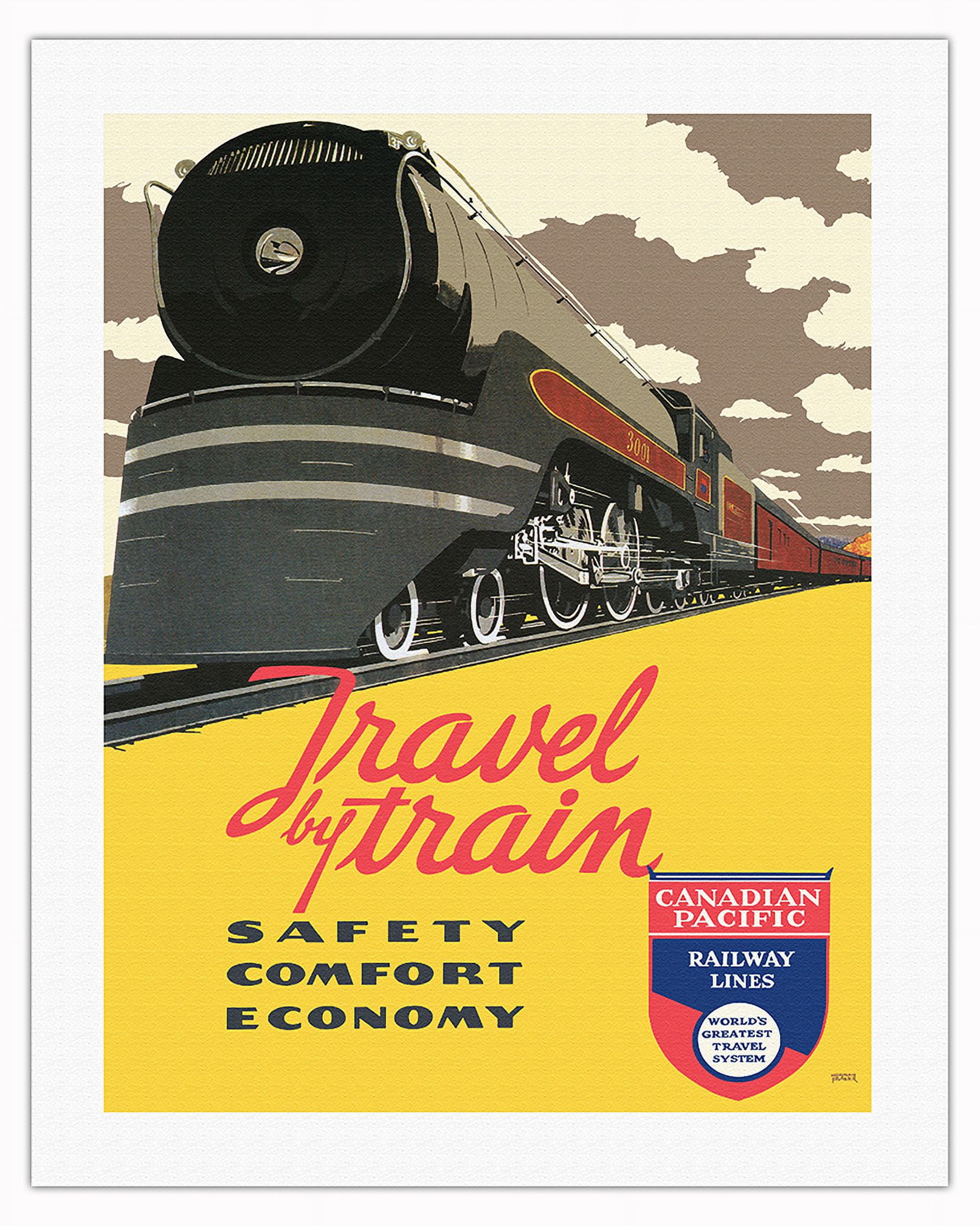 Travel by Train - Canadian Pacific Railway Lines - Vintage Railroad ...