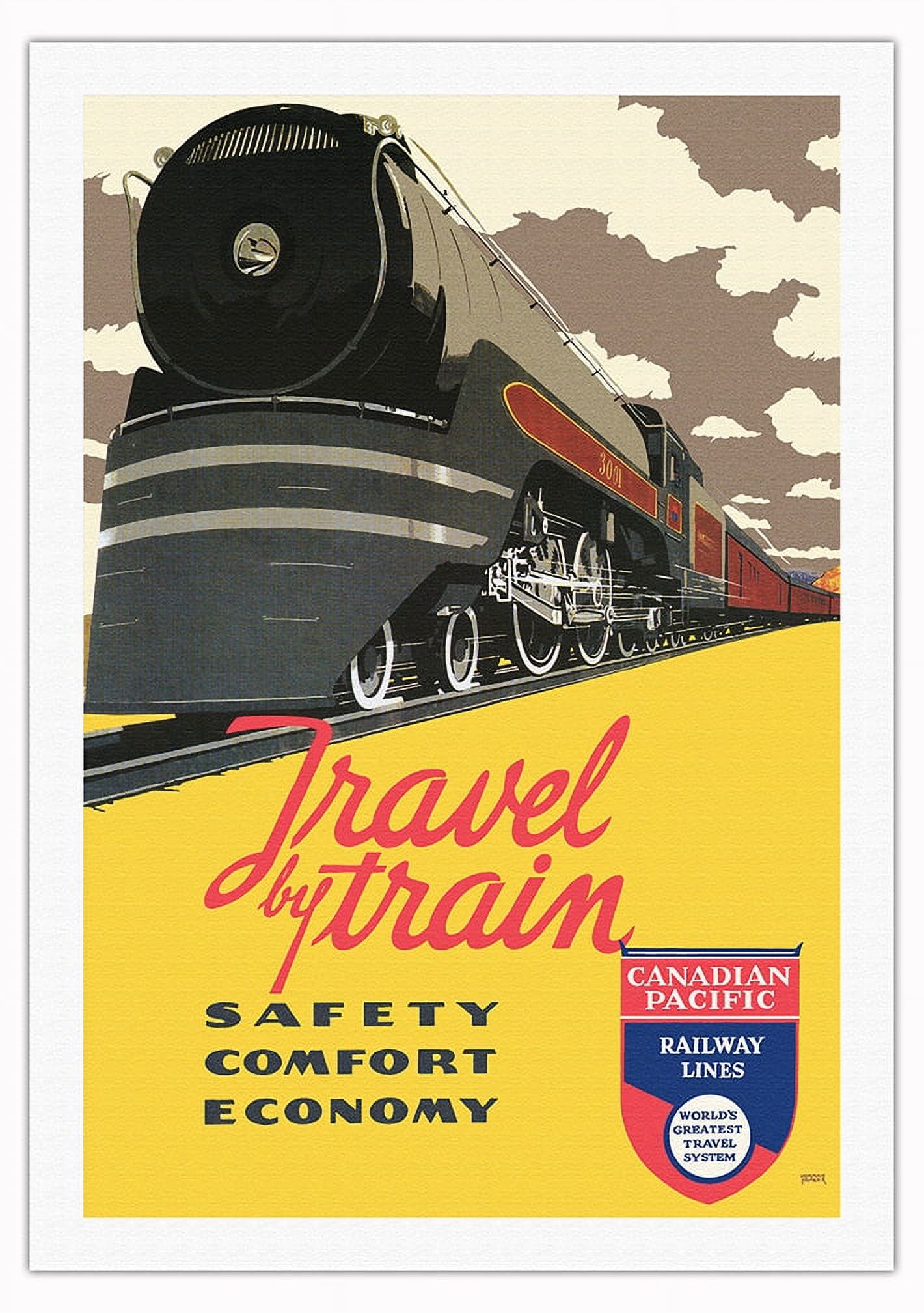 Travel by Train - Canadian Pacific Railway Lines - Vintage Railroad ...