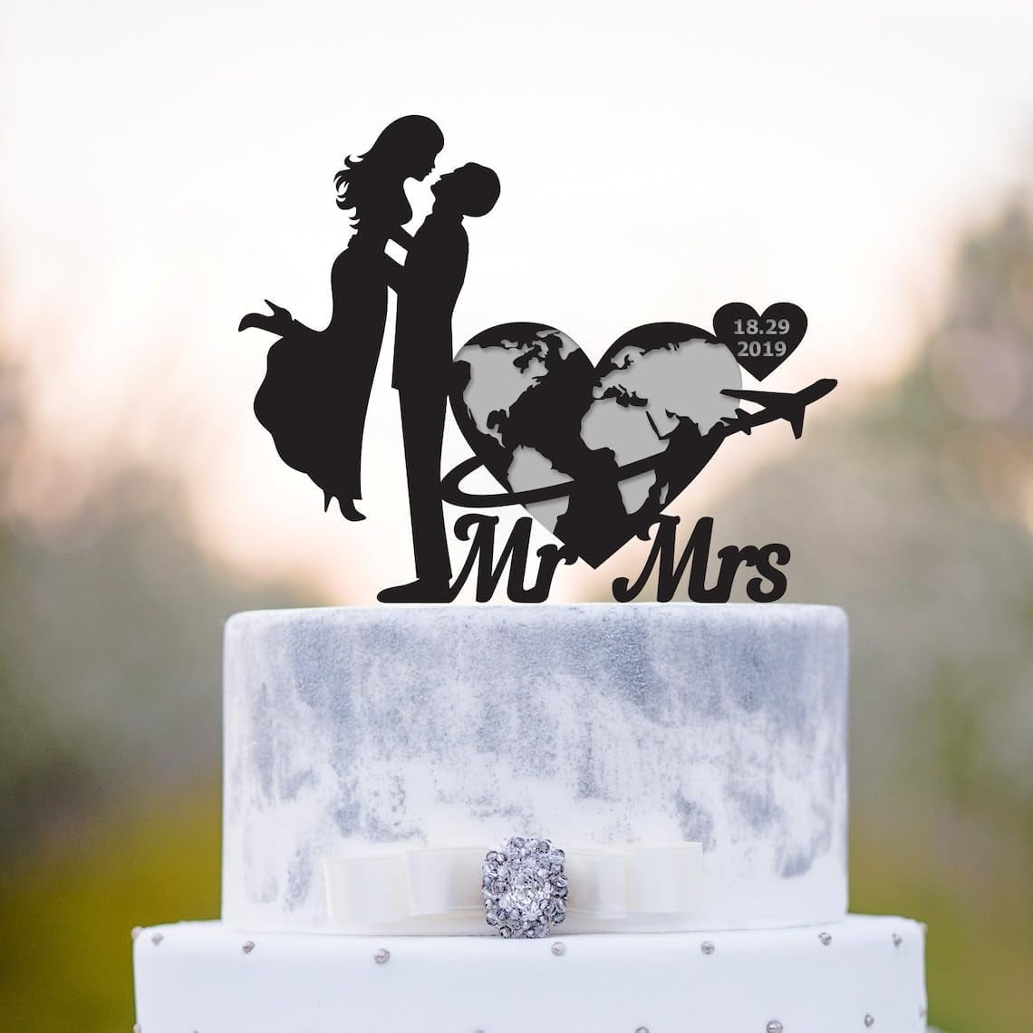 Travel cake topper,Mr mrs cake topper,destination wedding cake topper ...